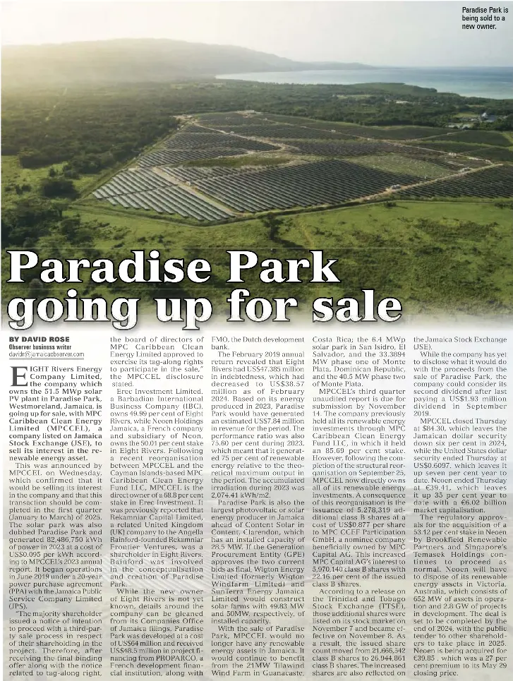 Paradise Park going up for sale - PressReader