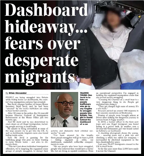 Dashboard hideaway... fears over desperate migrants - PressReader