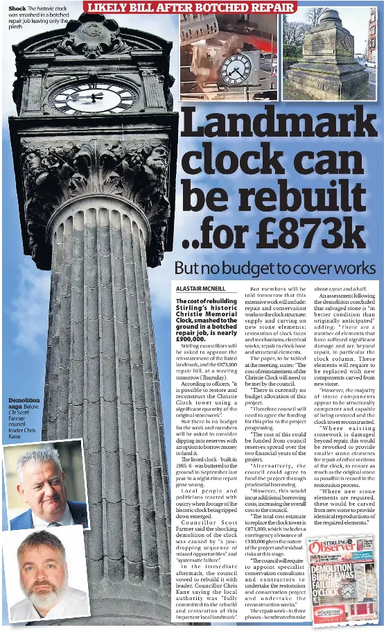Landmark clock can be rebuilt ..for £873k - PressReader