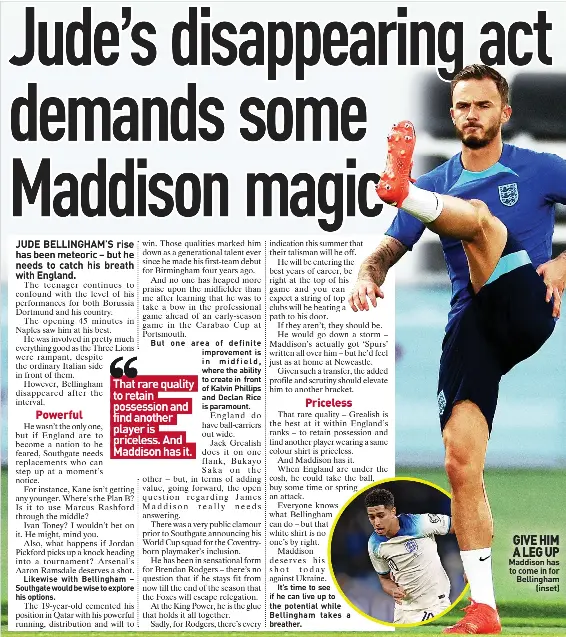 Jude’s disappeari­ng act demands some Maddison magic - PressReader