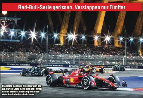 Red-Bull-Serie gerissen, Verstappen nur Fünfter Sainz sorgt für eine ...