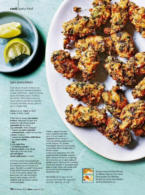 Spicy prawn fritters - PressReader