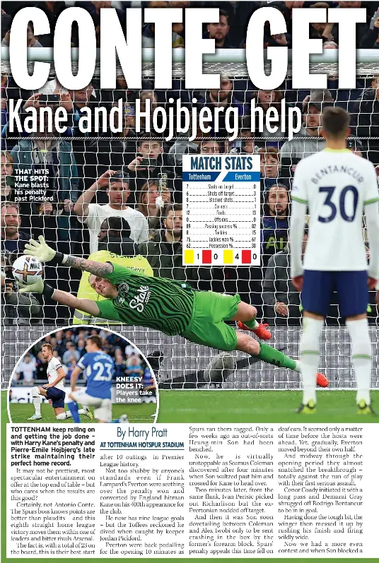 CONTE GET Kane and Hojbjerg help ENOUGH brush aside the Toffees - PressReader