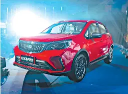 Sub-P1M crossover Geely GX3 Pro now here - PressReader
