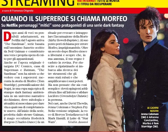 QUANDO IL SUPEREROE SI CHIAMA MORFEO Su Netflix personaggi “mitici ...