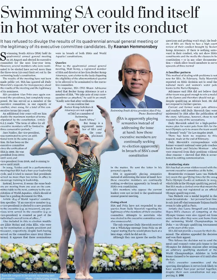Swimming SA could find itself in hot water over its conduct - PressReader