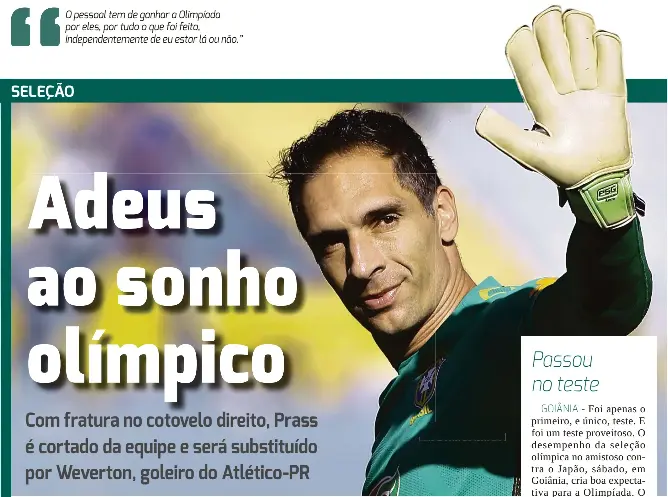 Adeus ao sonho olímpico - PressReader