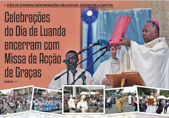 Celebraçõe­s do Dia de Luanda encerram com Missa de Acção de Graças ...