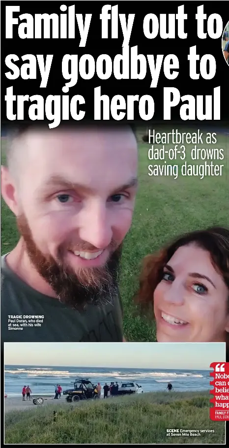 Family fly out to say goodbye to tragic hero Paul - PressReader