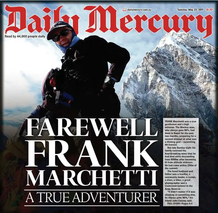 FAREWELL FRANK MARCHETTI A TRUE ADVENTURER - PressReader