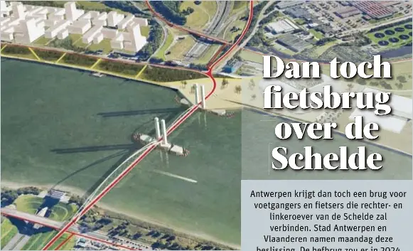 Dan toch fietsbrug over de Schelde - PressReader