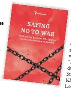 Saying No to War - PressReader