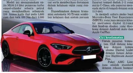 Mercedes-benz CLE 300 4Matic Coupe bermula RM518,888 - PressReader