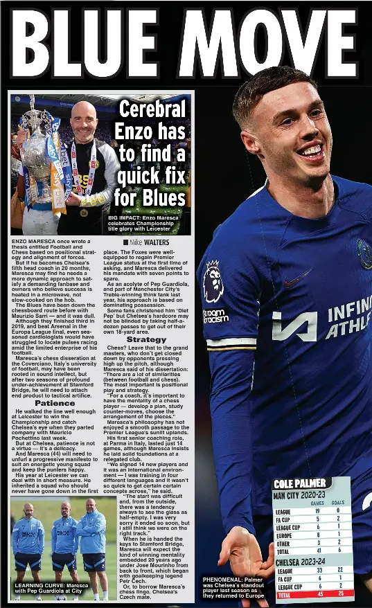 BLUE MOVE Cerebral Enzo has to find a quick fix for Blues - PressReader