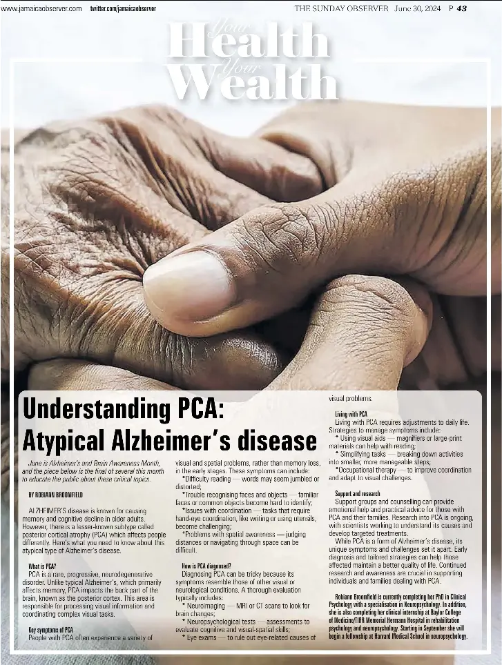 Understand­ing PCA: Atypical Alzheimer’s disease - PressReader