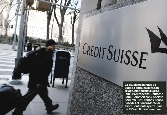 Une des 30 plus grandes banques au monde s’effondre en Bourse - PressReader