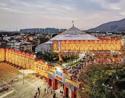 Burning effigy, bamboo crafts at once-a-decade Hong Kong festival ...