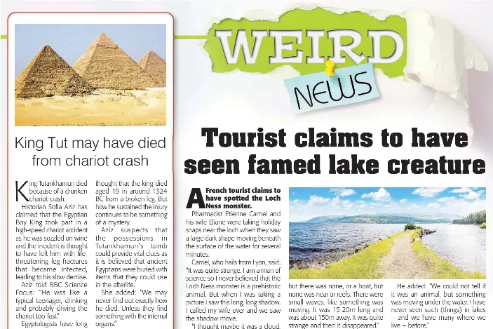 Tourist claims to have seen famed lake creature - PressReader