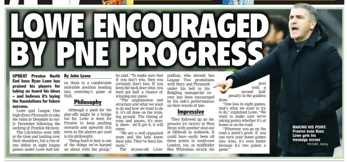 LOWE ENCOURAGED BY PNE PROGRESS - PressReader