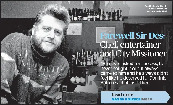 Farewell Sir Des: Chef, entertaine­r and City Missioner - PressReader