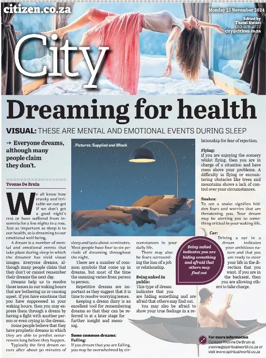 Dreaming for health - PressReader
