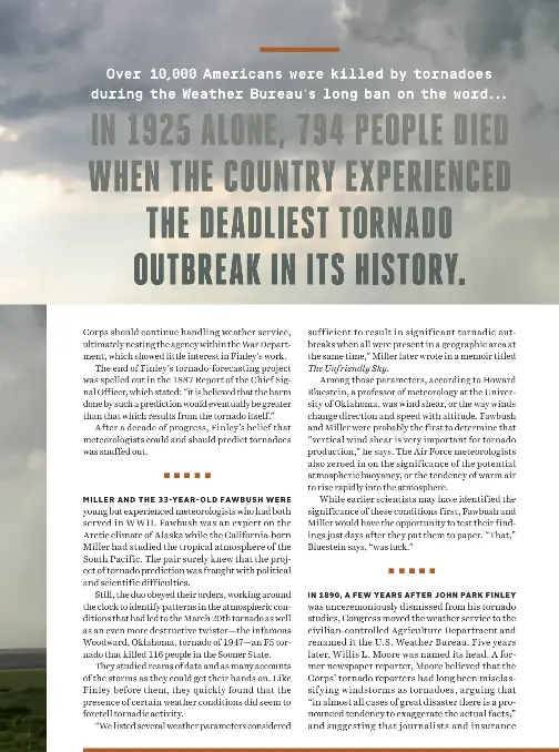 IN 1925 ALONE, 794 PEOPLE DIED WHEN THE COUNTRY EXPERIENCE­D THE DEADLIEST TORNADO OUTBREAK IN ...