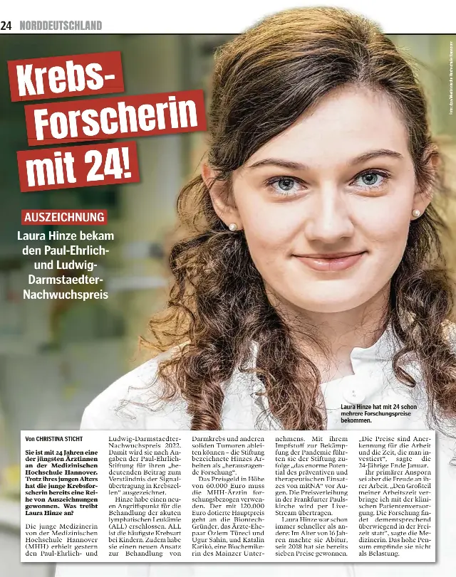 KrebsForsc­herin mit 24! - PressReader