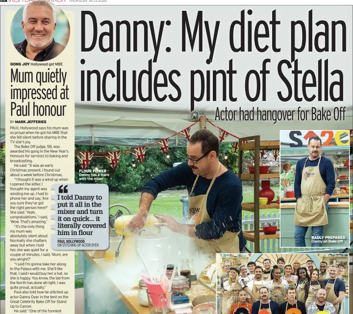 Danny: My diet plan includes pint of Stella - PressReader
