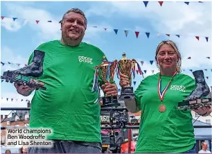 Toe-ing with the flow! Ben and Lisa take toe wrestling world titles ...