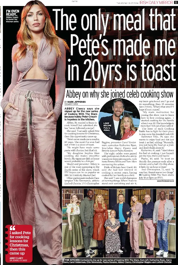 The only meal that Pete’s made me in 20yrs is toast - PressReader