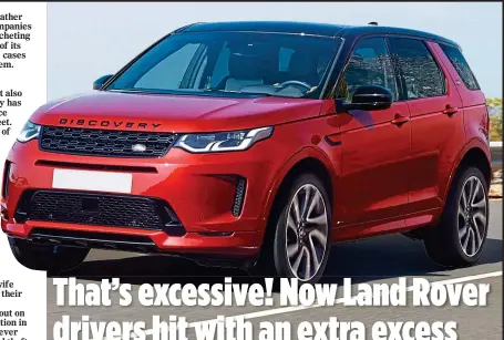 That’s excessive! Now Land Rover drivers hit with an extra excess - PressReader
