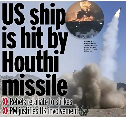 US ship is hit by Houthi missile - PressReader