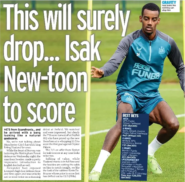 This will surely drop... Isak New-toon to score - PressReader