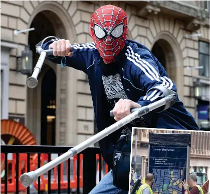 Spider- Man’ spotted on city centre street - PressReader