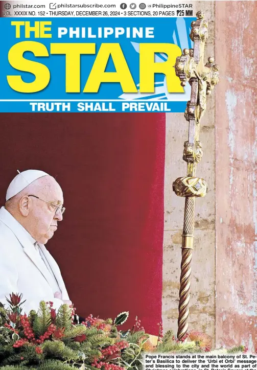 Pope prays: Be pilgrims of hope - PressReader