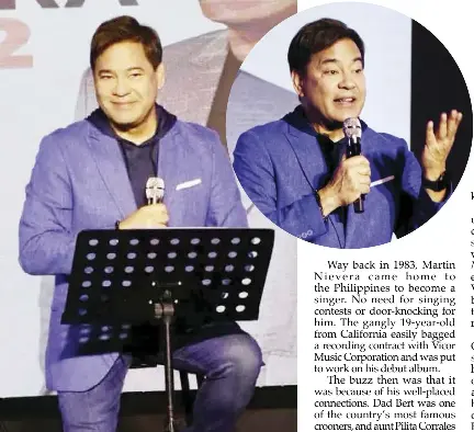 Martin Nievera tells young singers to cherish their fans - PressReader