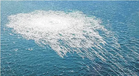 Drone footage shows 50m of Nord Stream 1 pipeline destroyed - PressReader