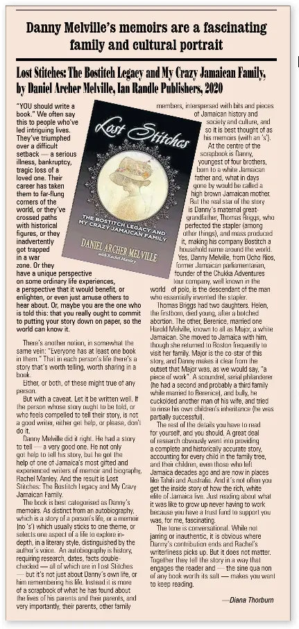 Danny Melville’s memoirs are a fascinatin­g family and cultural ...