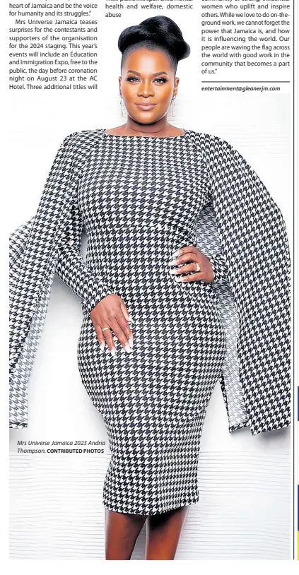 New date for Mrs Universe Jamaica comes with exciting surprises - PressReader