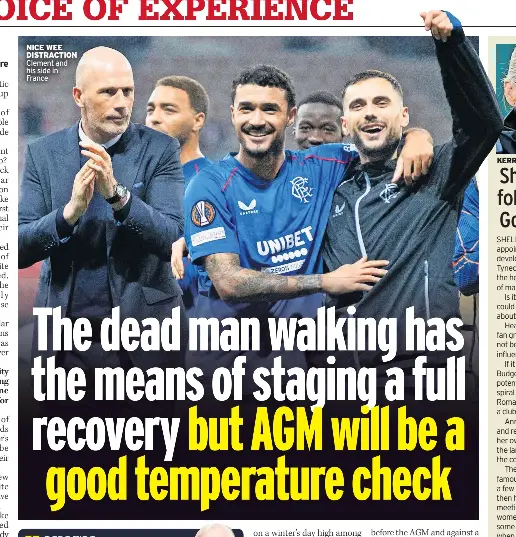 The dead man walking has the means of staging a full recovery but AGM will be a good temperatur ...