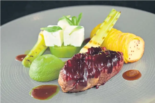 Recipe: Rump of Scotch lamb, feta , mint and cucumber with wholegrain ...