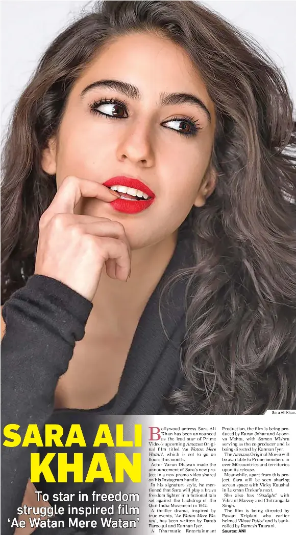 SARA ALI KHAN - PressReader