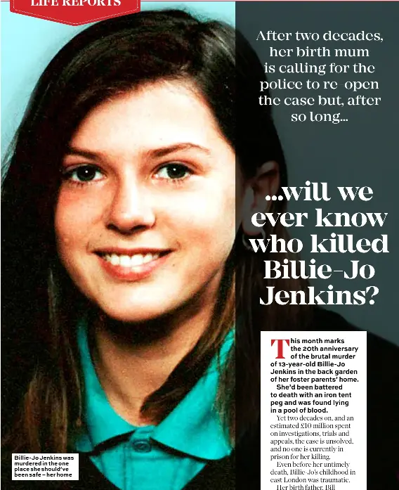 best report: Will we ever know who killed Billie-Jo Jenkins? - PressReader