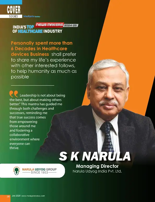 S K NARULA Managing Director Narula Udyog India Pvt. Ltd. - PressReader