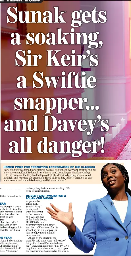 Sunak gets a soaking, Sir Keir’s a Swiftie snapper... and Davey’s all danger! - PressReader