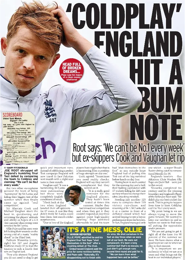 ‘COLDPLAY’ ENGLAND HIT A BUM NOTE - PressReader