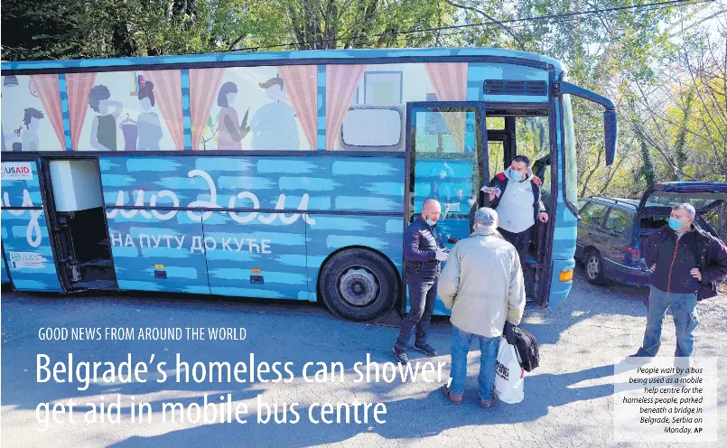 Belgrade’s homeless can shower, get aid in mobile bus centre - PressReader