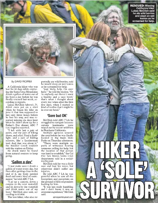 HIKER A 'SOLE' SURVIVOR - PressReader