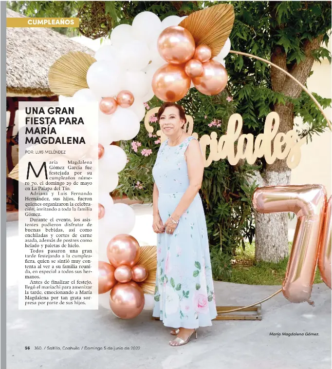 UNA GRAN FIESTA PARA MARÍA MAGDALENA - PressReader