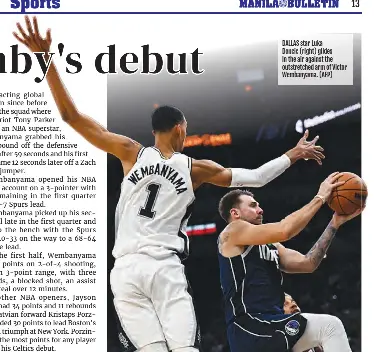 Mavs spoil Wemby's debut - PressReader